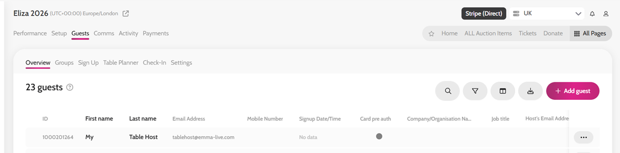 How to collect guest information if selling tickets outside of Emma